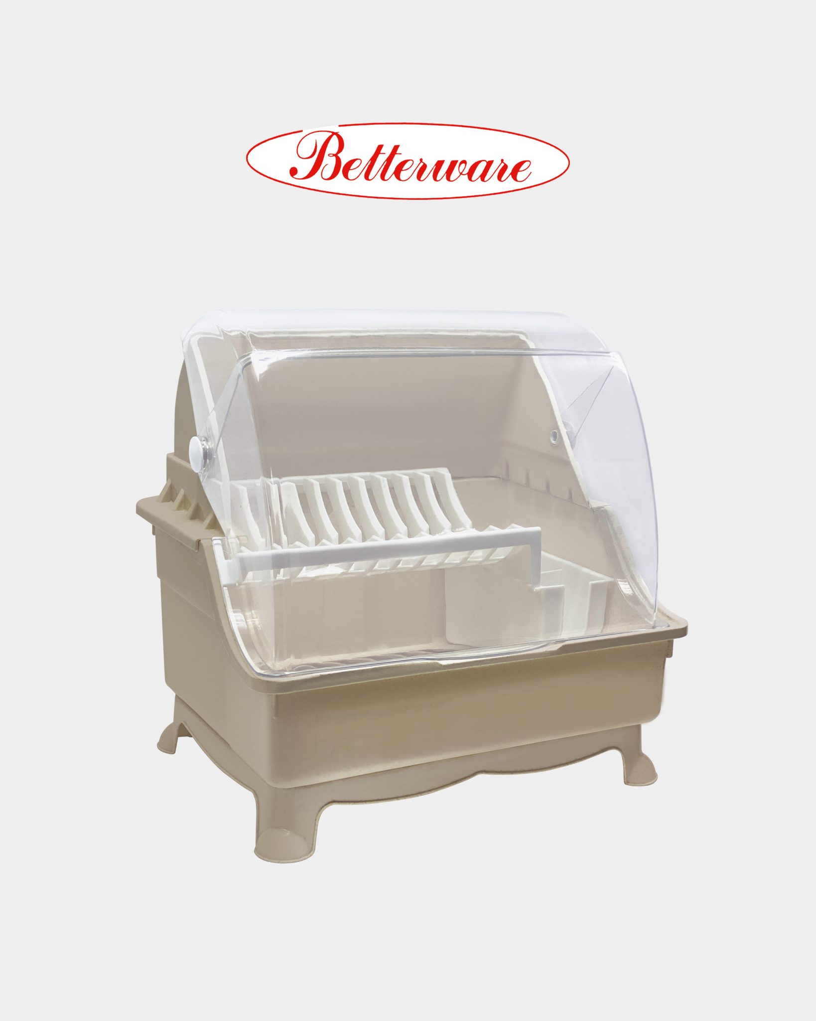 2 Tier Dish Drainer with Cover and Plates - Betterware Plastic