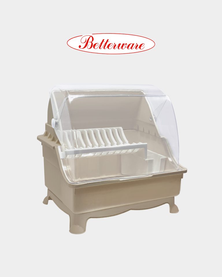 2 Tier Dish Drainer with Cover and Plates - Betterware Plastic