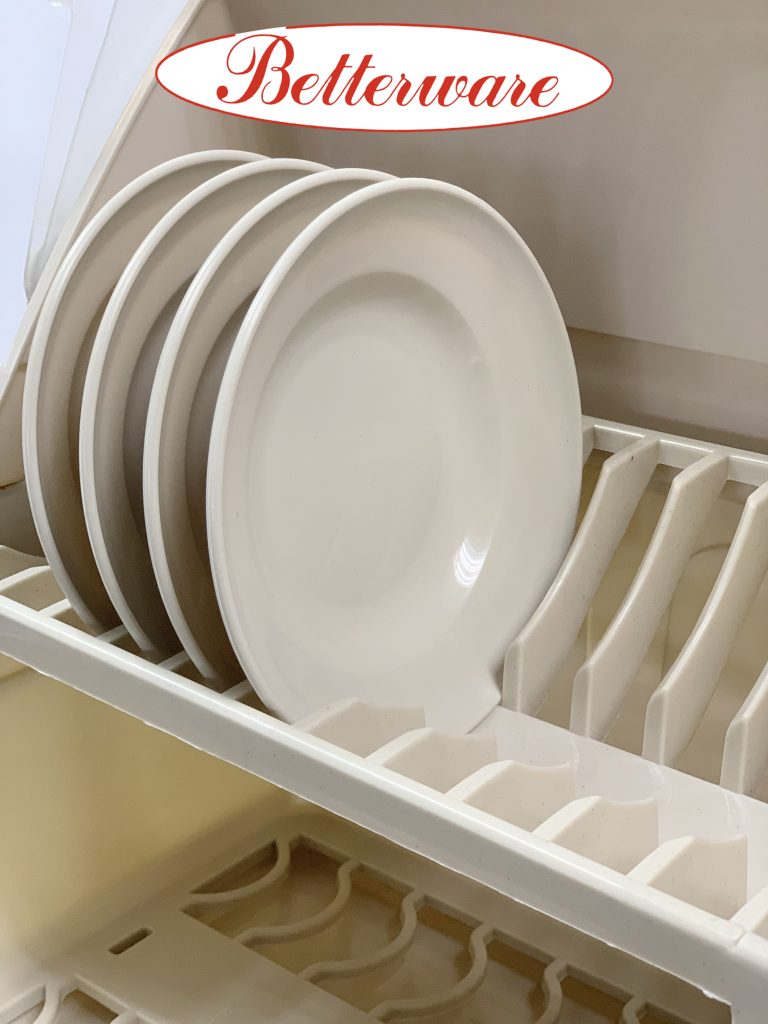 2 Tier Dish Drainer with Cover and Plates - Betterware Plastic