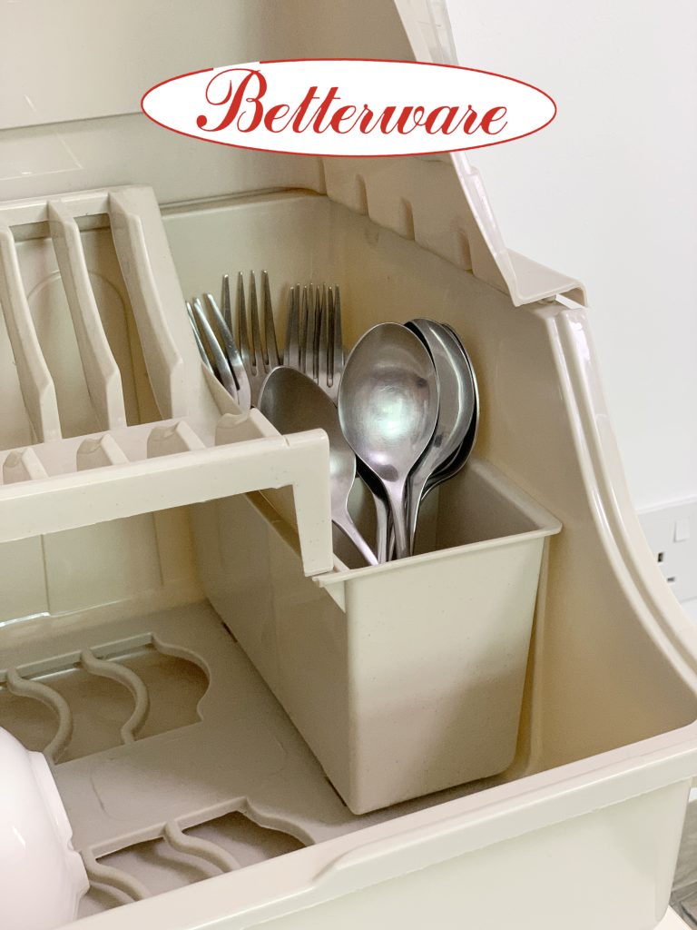 2 Tier Dish Drainer with Cover and Plates - Betterware Plastic